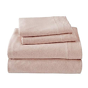 Brooklyn Flat Jersey Knit Sheet Set, King, Peach Blush