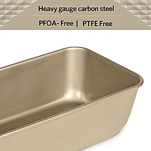 Glad Loaf Baking Pan Nonstick - Heavy Duty Metal Bakeware for Bread and Cakes, 9.5 x 5.5 x 3 inches
