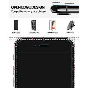 Power Theory Designed for iPhone 8 Plus Screen Protector/iPhone 7 Plus Screen Protector Tempered Glass [9H Hardness], Easy Install Kit, 99% HD Bubble Free Clear, Case Friendly, Anti-Scratch, 2 Pack