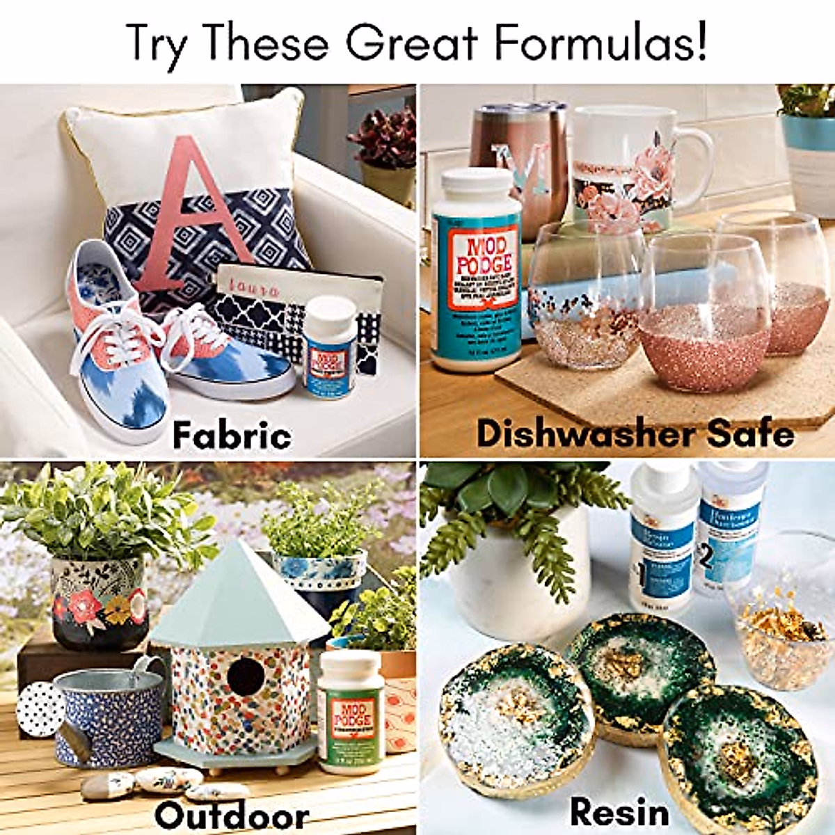 Spectra Arts & Crafts Glitter, Red, 4 oz, 1 Jar and Mod Podge CS11301 Waterbase Sealer, Glue and Finish, 8 Oz, Matte