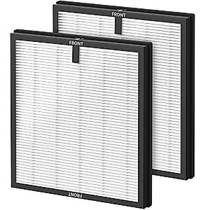 2 Pack HY4866 True HEPA Replacement Filters for MORENTO HY4866 Air Purifier, 3-in-1 H13 Ture HEPA Air Filter for Dust, Pollen, for Bedroom and Office, (2 Pack + 2 Extra Pre-filter) Enhanced Version