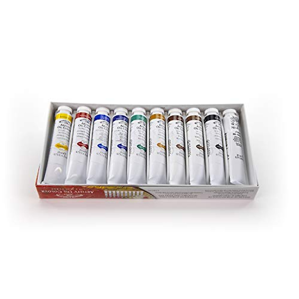 Winsor & Newton Artists' Oil Colour Paint Introductory Set, Ten 21ml Tubes, Crimson,Yellow,Green, 0.7 Fl Oz (Pack of 10)