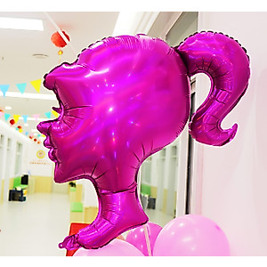 Pink Girl Balloons for Birthday Party Decoration Girl Theme Pink Dreamnhouse Pink Fuchsia Latex Balloons High-heeled Balloon Exploding Star Balloon Balloons (Balloons Suit)