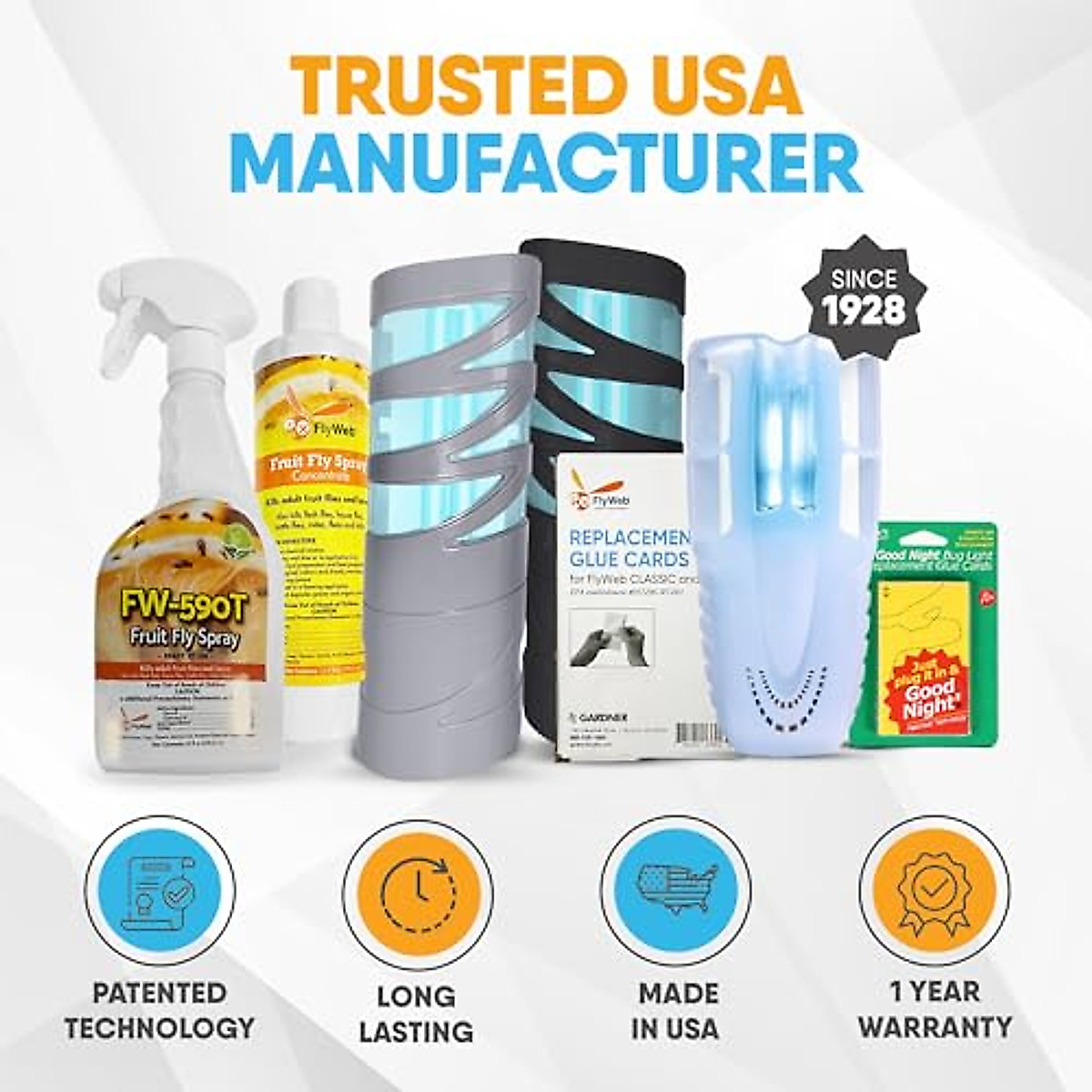 Gardner EL-22 FlyWeb Classic Fly Light Replacement Bulb, Fly Light for Indoors, Fly Web Light Lamp Replacement, UV Insect Light Traps, 9 Watt - Non-Zapper Insect Solution