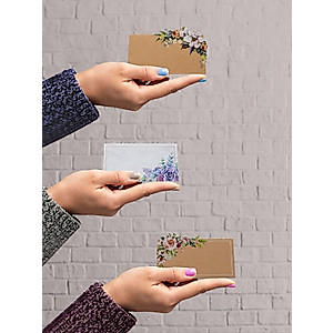 48 Spring/Summer Rustic Floral Theme Wedding Place Cards in Kraft Cards (Kraft Brown without Border)