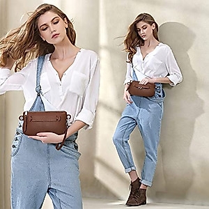 Badiya Small Crossbody Bag for Women, Cell Phone Wallet Purse, Travel Shoulder Handbag with Removable Strap & Wristlet