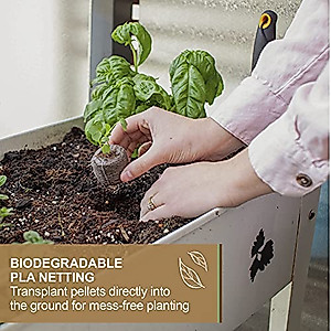 Eartheasy 42mm Peat Pellets with Seed Packet – Biodegradable Seed Starter Soil Pods Perfect for Your Indoor Garden, Vertical Garden Planter, Raised Garden Boxes and Seed Starter Trays (200 Pack)