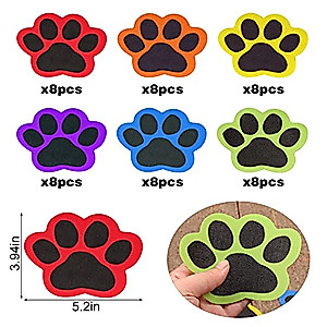 48 Pcs Carpet Markers Floor Dots, Paw Prints Carpet Dots for Teacher Supplies Elementary School Kindergarten Daycare Classroom Decoration