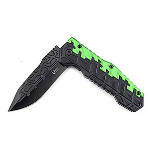Vulcan Gear Digital Camo Assisted Open Metal Folding Knife (Green)