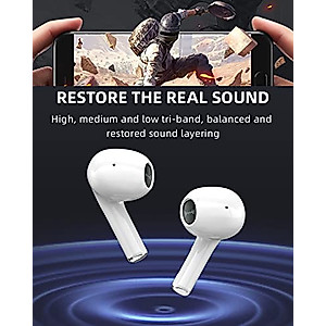 iPhone Headphones (3rd Generation) 2023 Latest Version Wireless Bluetooth Earbuds with USB-C Fast Charging Case, Running/Fitness (Touch Control,Sweat and Water Resistant) 100% Up to 25+ Hours of Use