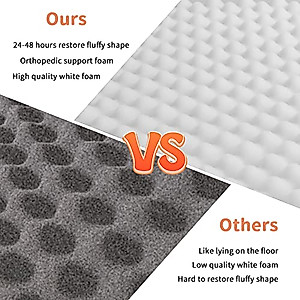 Sivomens Dog Bed, Bolster Washable Dog Beds for Large Dogs, 7 Inch Thicken Orthopedic Sofa Foam Couch Bed with Removable Cover & Nonskid Bottom, Pet Beds for Medium&Small Dogs