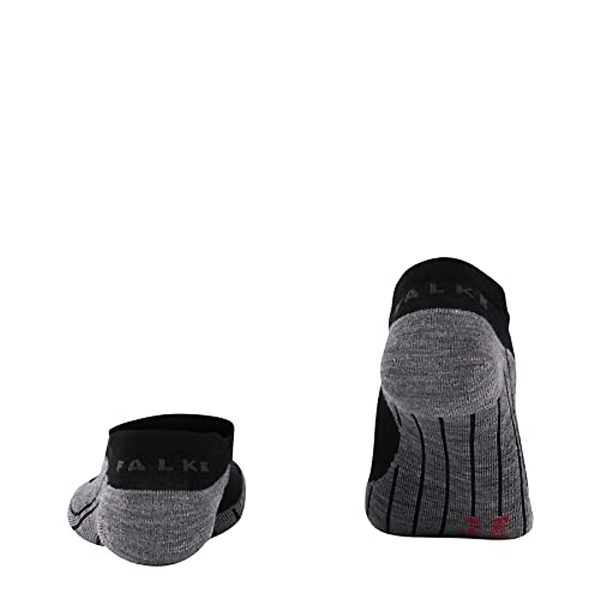 FALKE Women's TK5 Wander Invisible Hiking Socks, No Show, Light Padding, Athletic, Breathable Quick Dry, Merino Wool, Black (Black-Mix 3010), 5-6, 1 Pair