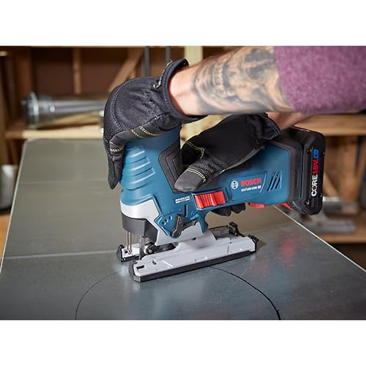 BOSCH GST18V-50BN 18V Brushless Barrel-Grip Jig Saw (Bare Tool)