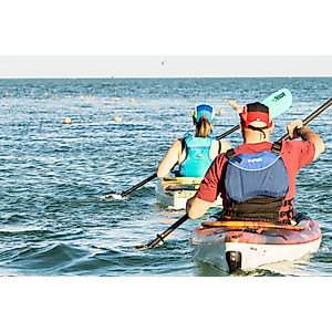 Pelican Symbiosa Kayak Paddle - Adjustable Fiberglass Shaft with Nylon Blades - Lightweight, Perfect for Kayaking - 90.5 to 94.5 in - Light Teal