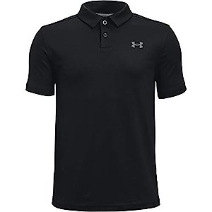 Under Armour Boy's Performance Polo (Big Kids) Black SM (8 Big Kids)
