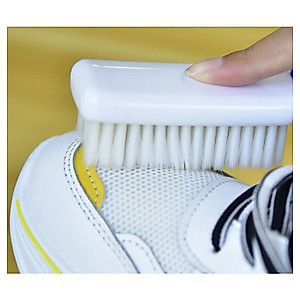 Amangny 2 Pieces Long Handle High Density Soft Bristle Clothes Sneaker Shoe Cleaning Brush