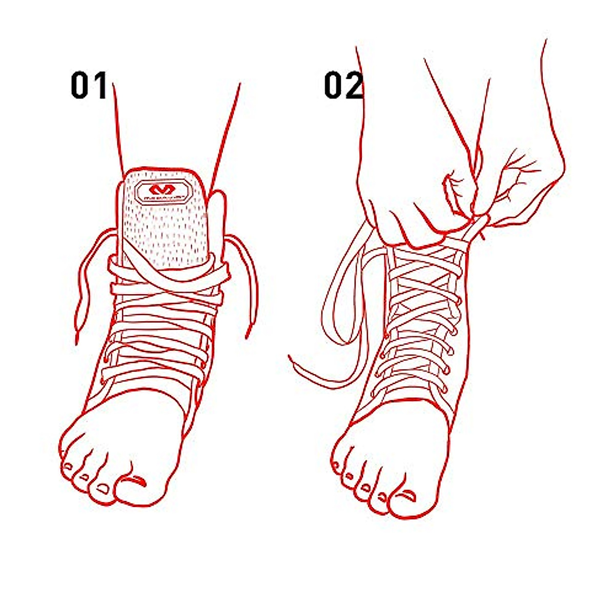 McDavid Ankle Brace with Lace-Up & Stays, Maximum Support, Comfortable Compression & Breathable Design