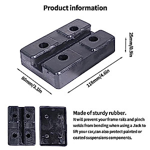 Gtouse 4Pcs Thick Rubber Lifting Tire Pucks,Heavy Duty Auto Lift Pads,Rubber Car Lift Pads,Rubber Arm Pads Car Lift,Jack Rubber Pad for Car Lift Frame Rail Protection Accessories