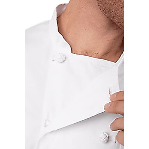 Chef Works Men's Bordeaux Chef Coat, White, Medium