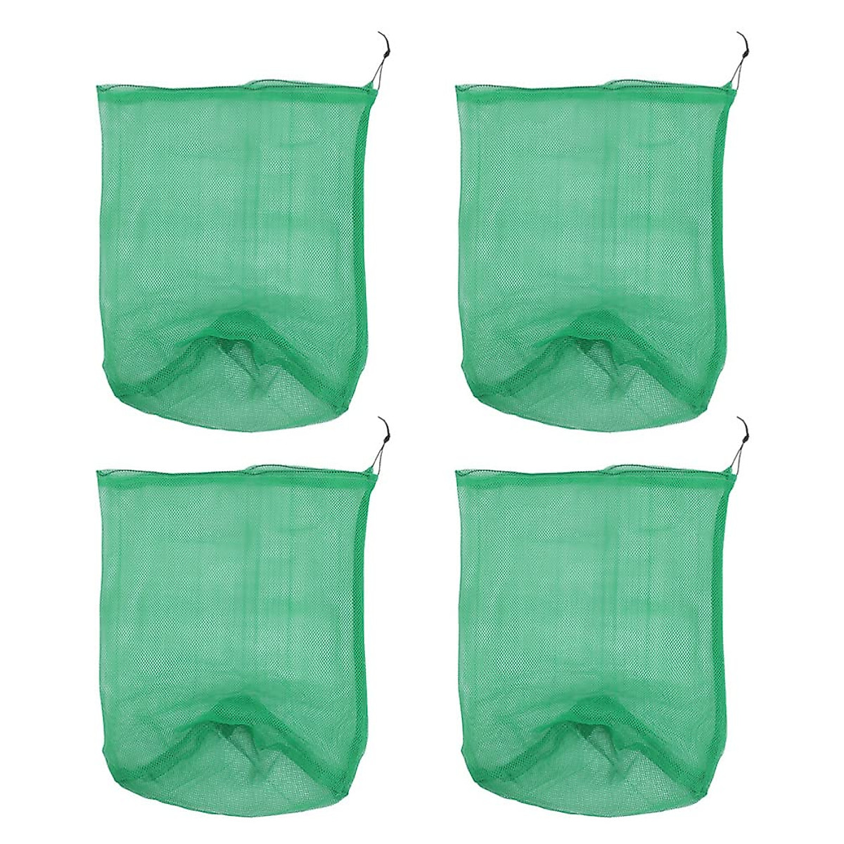 BESPORTBLE 4Pcs Portable Nylon Fishing Net Diving Fish Net Bag Drawstring Fish Catching Net