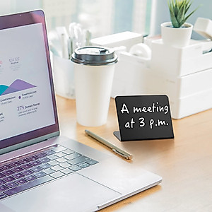 10 Pack Mini Chalkboard Signs, ALOTCHE Tabletop Chalkboard Labels L-Shaped Rustic Buffet Table Signs for Weddings, Birthday Parties, Message Board Signs, Bakery and Retail