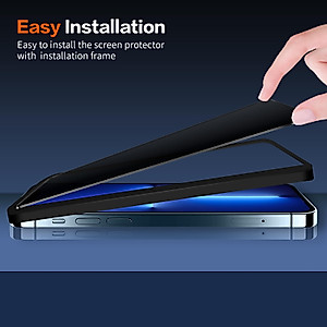 Cnarery [2+2 Pack] Privacy Screen Protector for iPhone 13 Pro Max 6.7 inch with Camera Lens Protector, Ture 28° Anti Peeping Anti Spy Tempered Glass Film, Bubble Free, 9H Hardnes