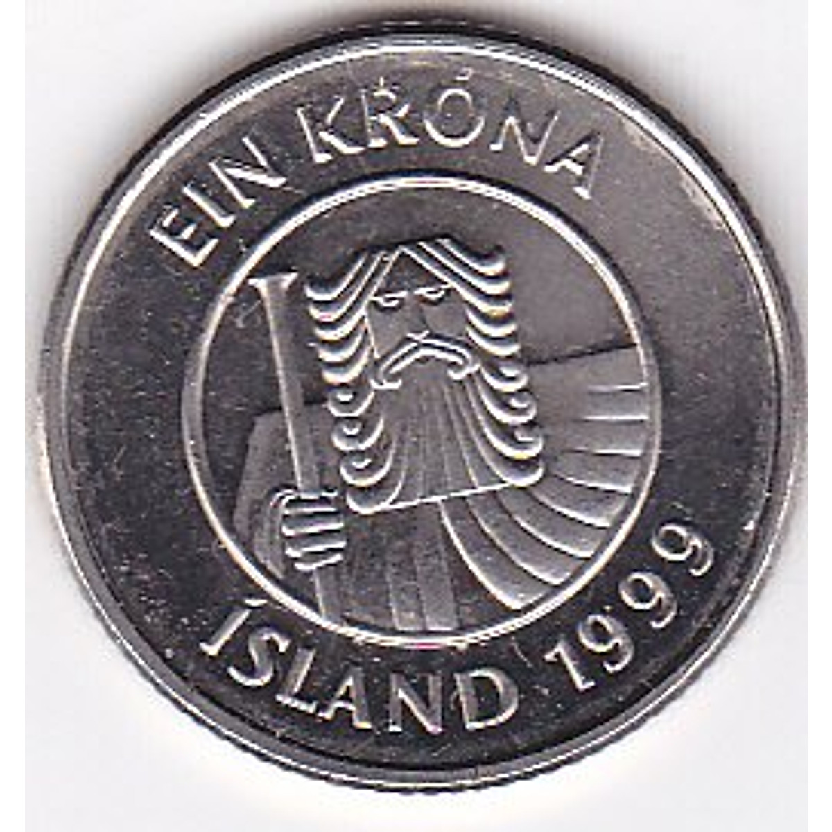 1999 Iceland 1 Krona Coin