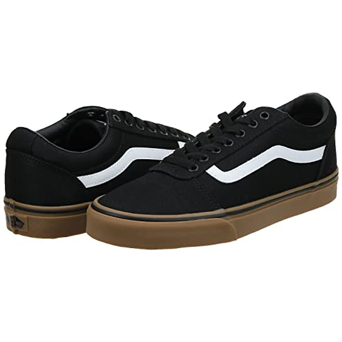 Vans Men's Ward Sneaker, Black ((Canvas) Black/Gum 7hi), 11