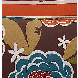 Pillow Perfect 499895 Outdoor/Indoor Annie Chocolate/Westport Teal Lumbar Pillows, 11.5" x 18.5", Reversible, 2 Pack