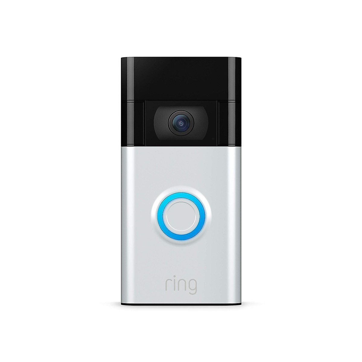 Certified Refurbished Ring Video Doorbell – 1080p HD video, improved motion detection, easy installation – Satin Nickel