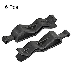 MECCANIXITY Garbage Bin Clip, Kitchen Trash Can Bag Clips Waste Basket Garbage Bin Clamp Bag Clip Black, Pack of 6
