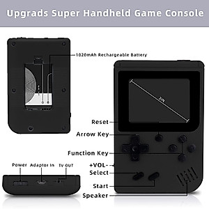 Retro Handheld Game Console, 3 inch LCD Screen Portable Video Game Console with 500 Classic Games, Support TV Connection & 2 Players Battle