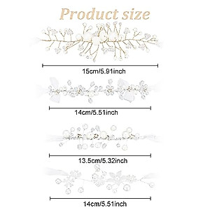 WEBEEDY 4 Pcs Wrist Corsage Wedding Bridal Bridesmaid Hand Flower Wristlet Bracelet for Wedding Decorations Prom