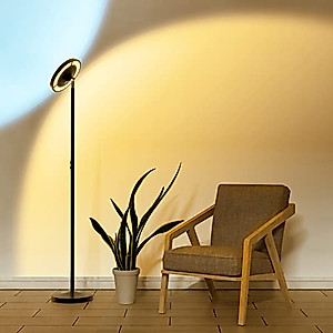 FTOYIN LED Floor Lamp, Smart RGB Bright Floor Lamp, Double Side Lighting LED Standing Lamp, Bright Lamps for Dark Rooms, LED Floor Lamps for Living Room, Bedroom, Office, Home, 24W 2600 Lumens