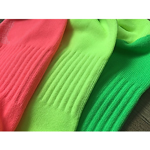 SLS3 Thin Running Socks for Women & Men, Ultra Light Neon Running Socks for Men & Women. Low Cut No Blister Socks (3pack)