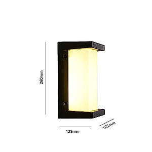 BAUFAS Outdoor Wall Lighting,Exterior Light Fixture,Modern LED Wall Light Waterproof Exterior Outdoor Porch Sconce Lamp Fixture 18W