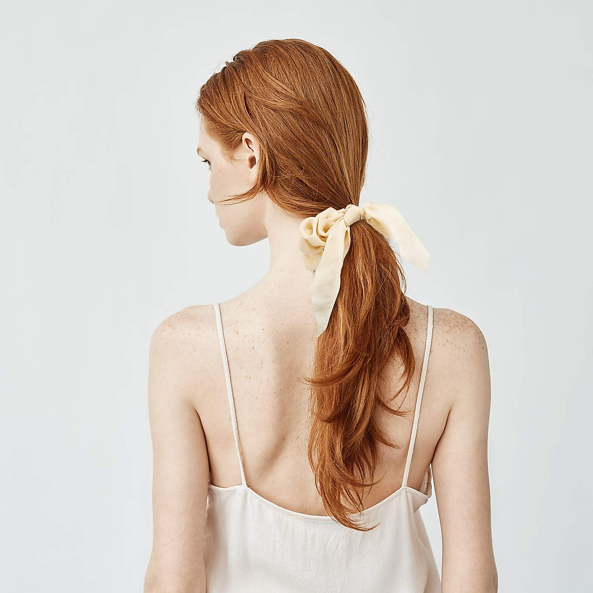 Yaomiao 12 Pieces Bow Hair Scrunchies Bunny Ear Scrunchies for Bow Silk Bowknot Bobbles Elastic Hair Ties Ropes for Women(Satin Silk)