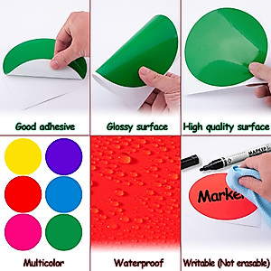 PAGOW 30pcs 6 Inch Classroom Floor Dots Floor Stickers, Waterproof Multi-Color Classroom Spots Stickers Markers, for Preschool Kindergarten Classroom ( Dot Diameter : 15 cm )