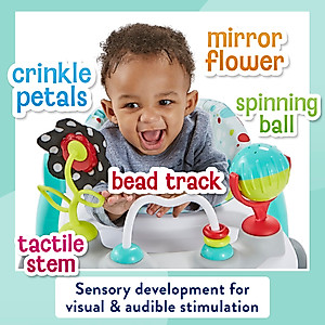 Kolcraft Tiny Steps 2-in-1 Infant & Baby Activity Walker - Seated or Walk-Behind, Jubliee