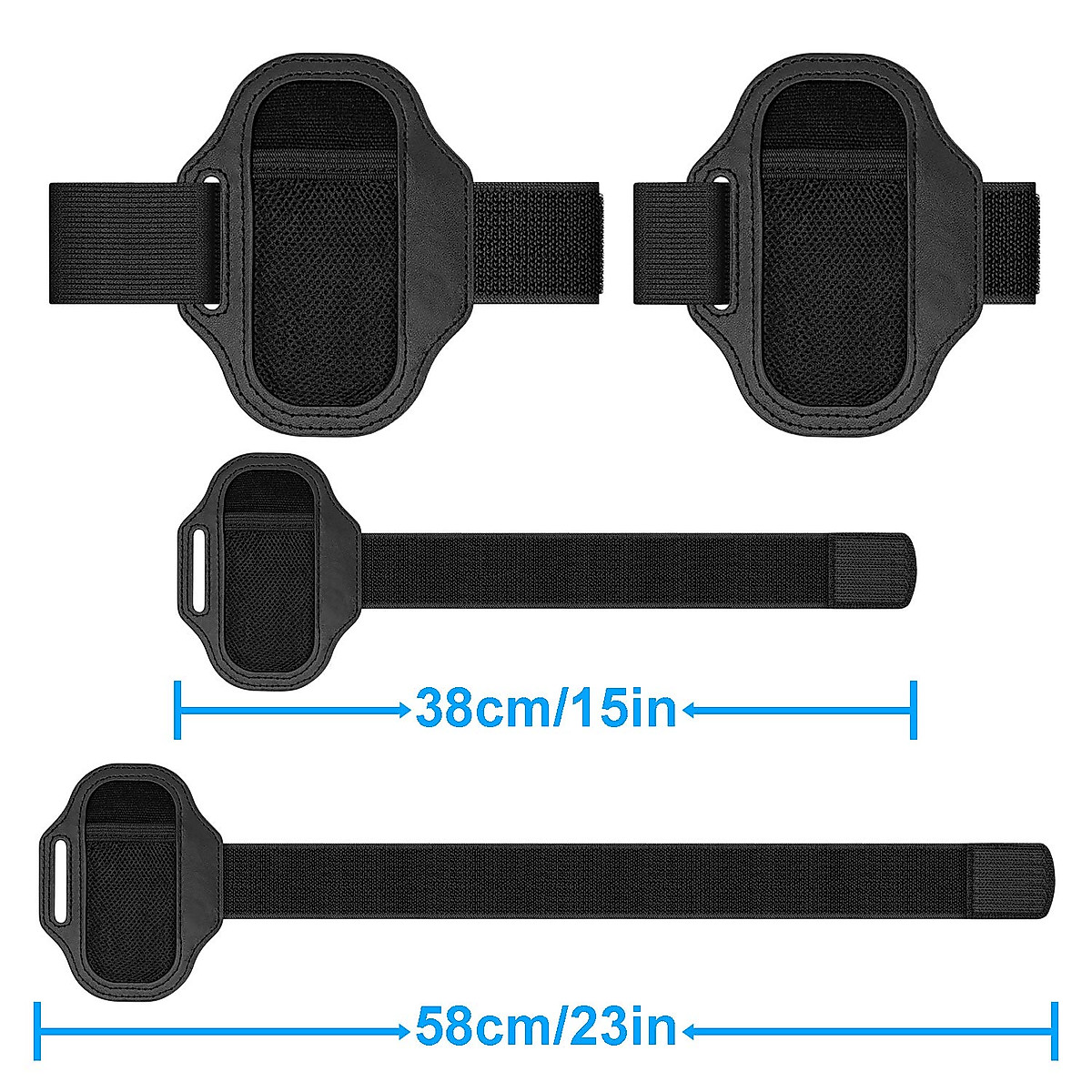 FASTSNAIL 2 Packs Leg Strap Compatible with Nintendo Switch Sports/Ring Fit Adventure, 2 Sizes Adjustable Velcro Straps Compatible with Nintendo Switch & OLED Model Controller Games Accessories