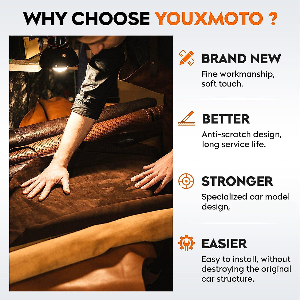 Youxmoto Center Console Lid 2007-2014 Fit for Chevy Silverado 1500 2500 3500/Suburban/Avalanche, Armrest Cover Fit for GMC Sierra 2008 2009 2010 2011 2012 2013, Only fits Full Central Floor Consoles