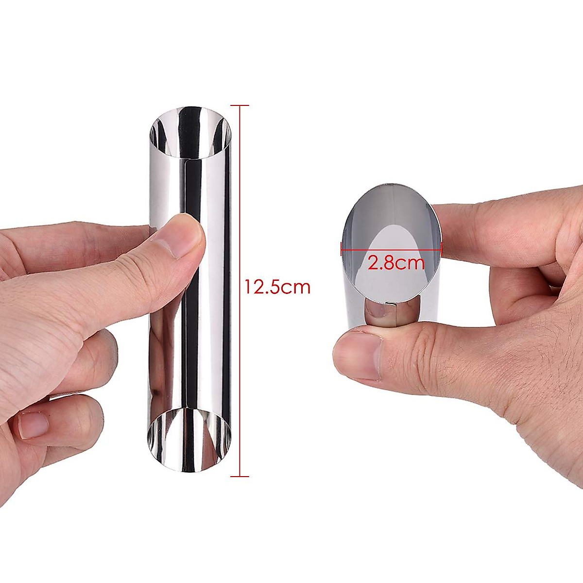 DS. DISTINCTIVE STYLE Cannoli Tubes Kit 12 Pieces Stainless Steel Canolli Shell Molds with Cake Ring Mold DIY Canoli Forms for Baking