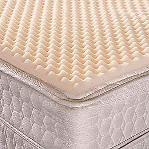 Geneva Healthcare Egg Crate Convoluted Foam Mattress Pad 3" Standard Queen Size Topper - 3" x 60" x 80"