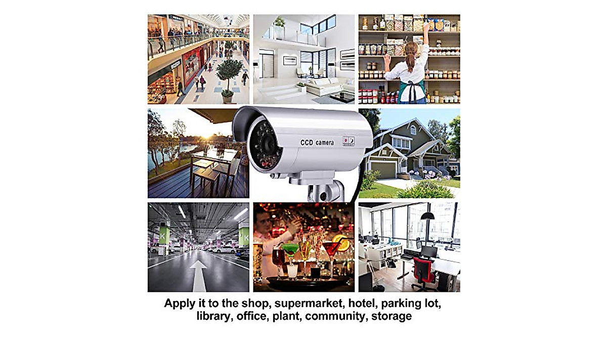 Dummy Security Camera - Realistic Fake CCTV for Indoor & Outdoor