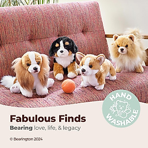 Bearington Rudy The Pomeranian Plush, 13 Inch Pomeranian Stuffed Animal