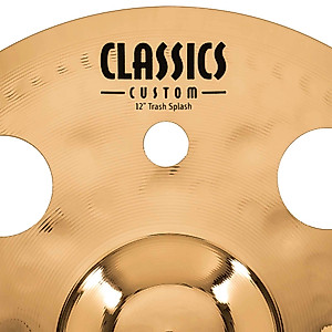 Meinl 12" Trash Splash Cymbal with Holes - Classics Custom Brilliant - Made In Germany, 2-YEAR WARRANTY (CC12TRS-B)
