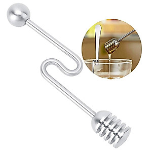 Honey Spoon - Household 304 Stainless Steel Honey Stirrer Dessert Honey Spoon Stirrer Mixing Stick Kitchen Cooking Tools
