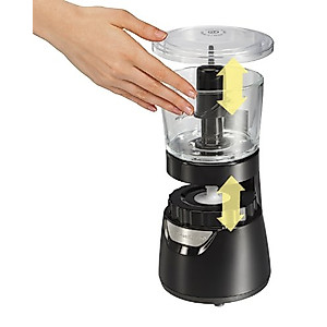 Hamilton Beach Stack & Press Mini 3-Cup Glass Bowl Food Processor & Vegetable Chopper, Black (72860)