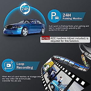 Dash Cam, WiFi FHD 2K 30fps Dash Camera for Cars, Mini Car Camera with 32GB SD Card, Front Dashcams for Cars with Night Vision, G-Sensor, 170° Wide Angle, Loop Recording, 24H Parking Monitor