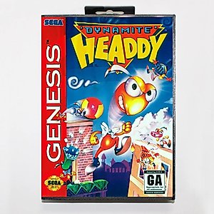 Retro Game 16 Bit MD Game Card Dynamite Headdy With Retail Box For Sega Genesis System (JAP Shell)